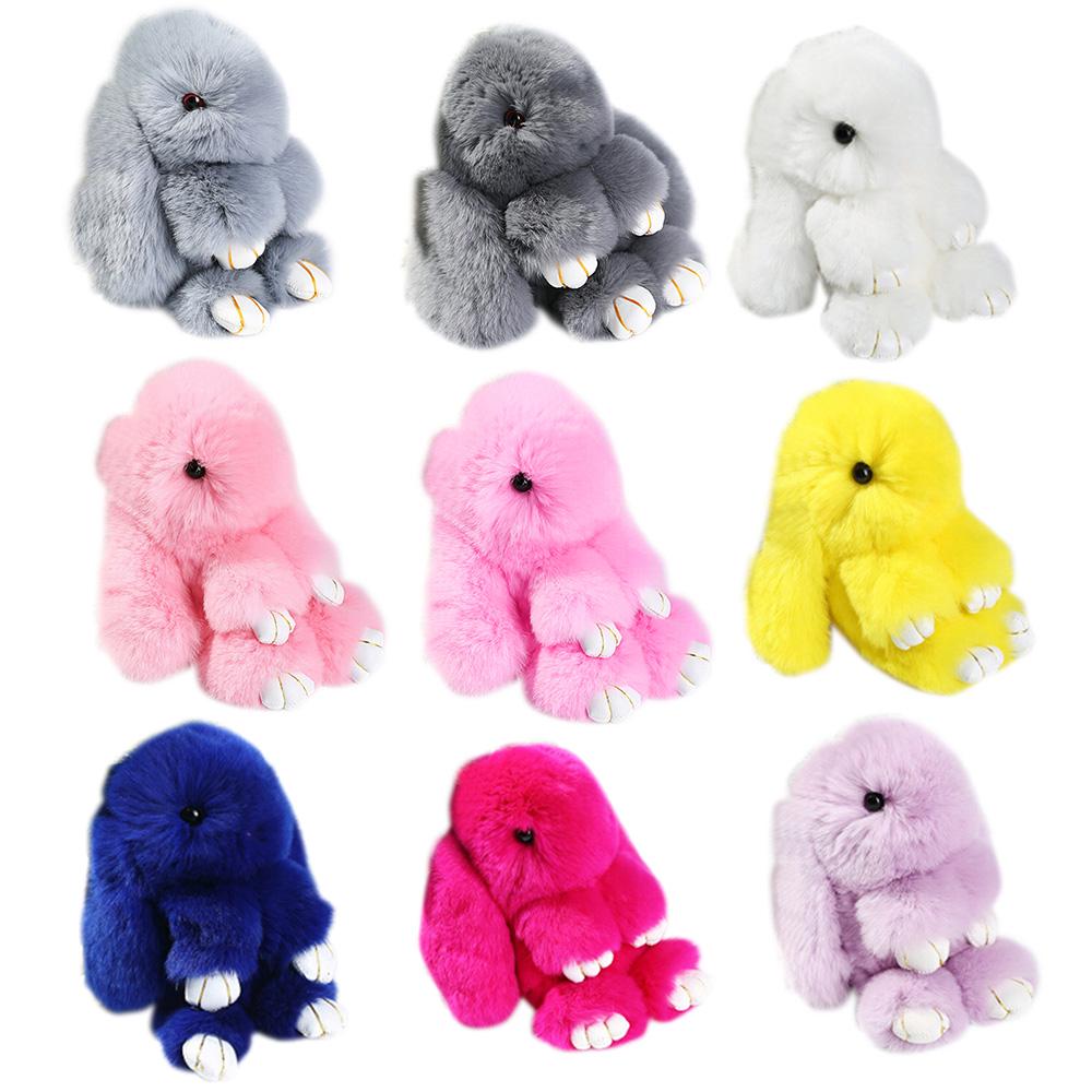Buy 14cm Bunny Rex Rabbit Fur Bag Handbag Keychain Pendant at ...