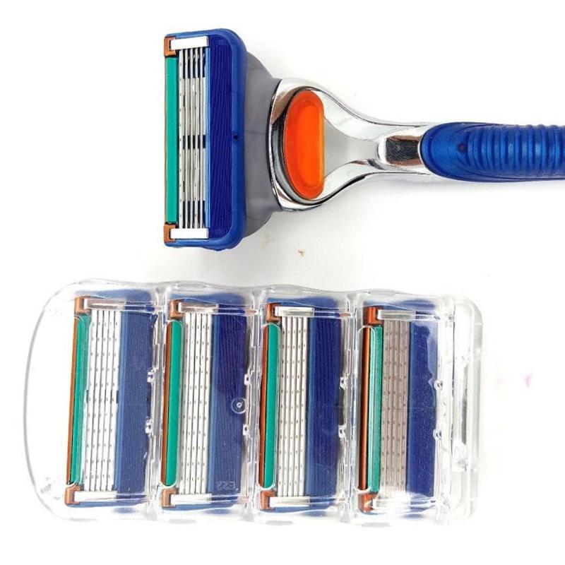 Buy 8 Pcs Men 5 Layer Shaver Razor Blade Replacement Head at affordable ...