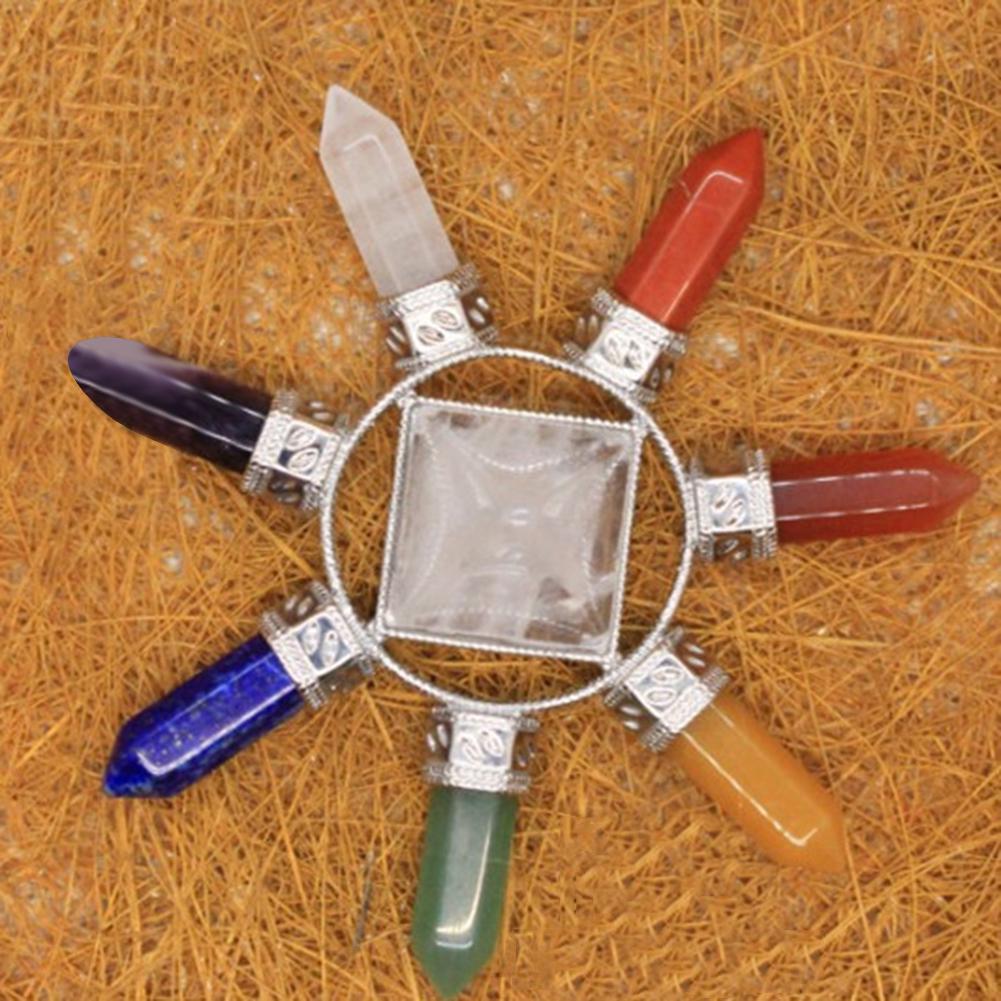 Buy Heptagon Crystal 7 Faux Generator Pyramid Chakra Healing Reiki ...
