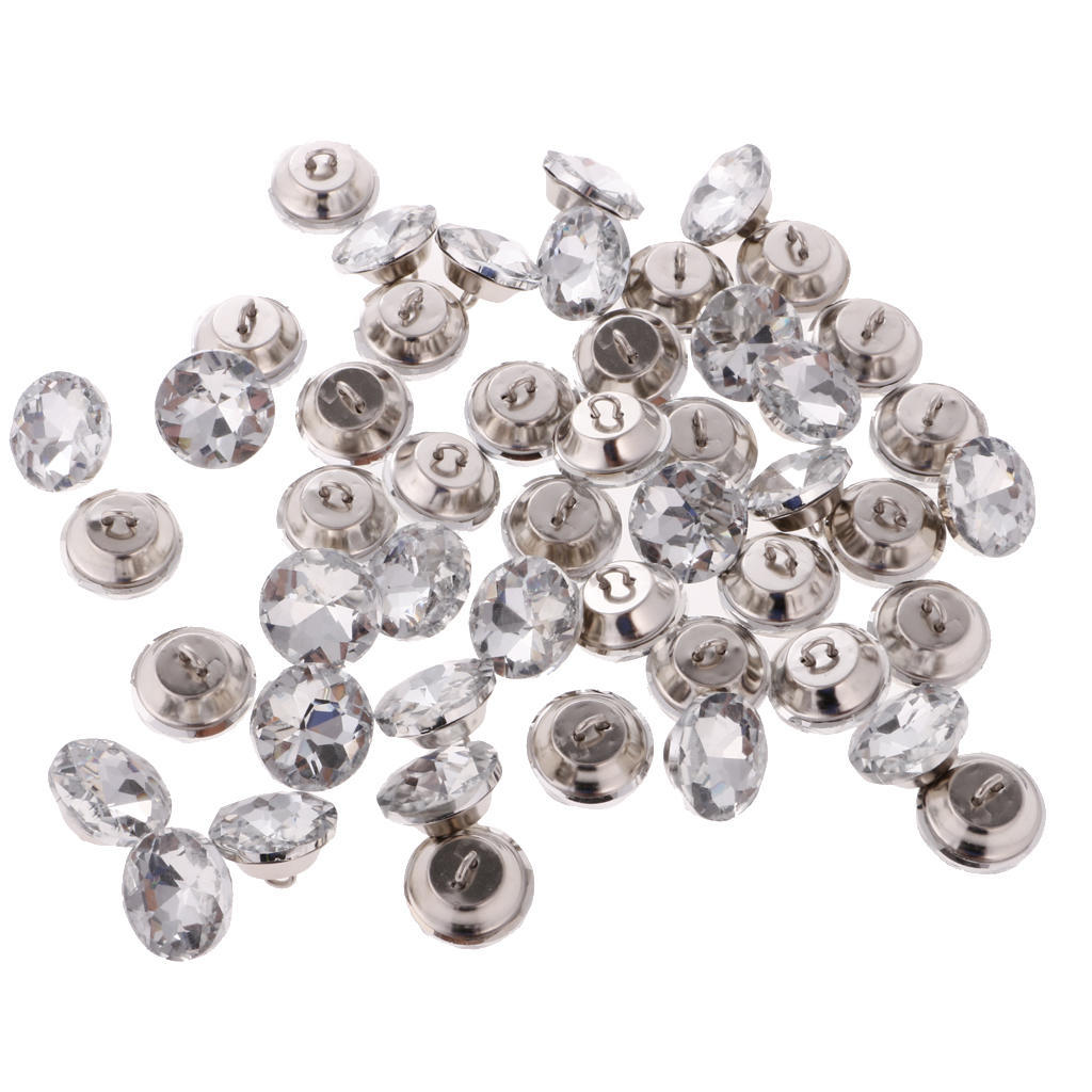 Buy 50pcs Crystal Buttons for Sofa Headboard Upholstery Crafts ...