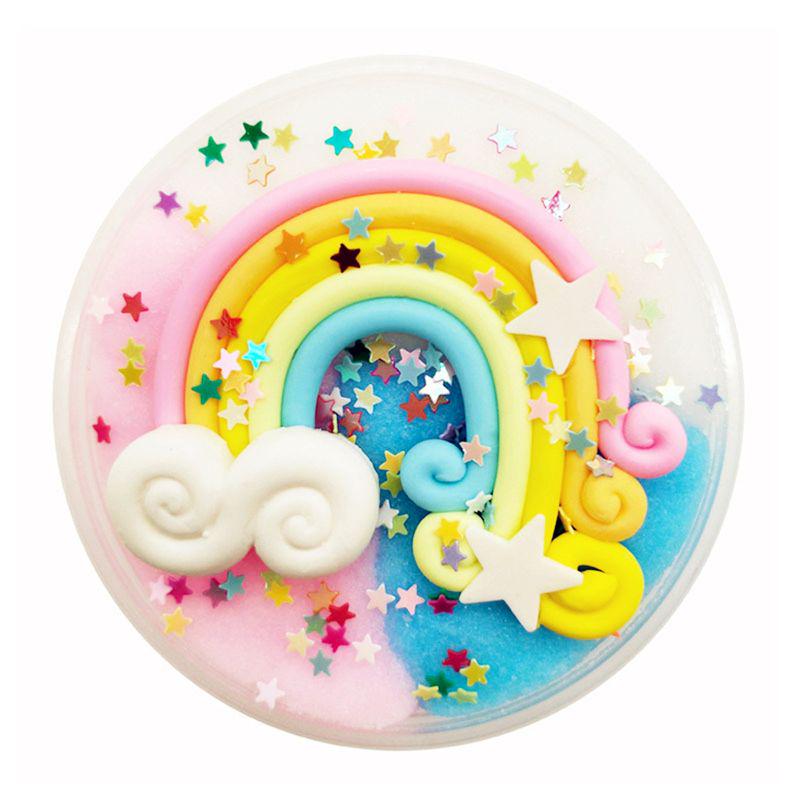 Buy Rainbow Wire Drawing Mud Slime Snow Mud Thousand Silk Slime Slime ...