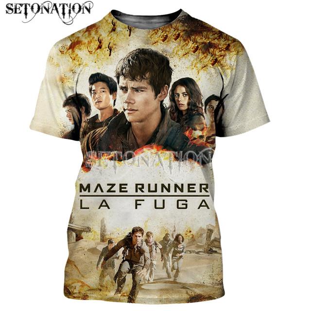 Buy The Maze Runner menNew Fashion Cool 3d Printed T -Shirts Casual ...
