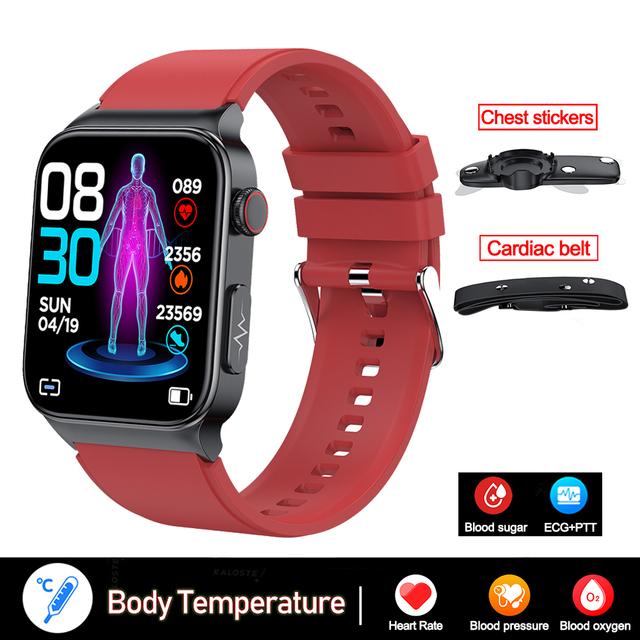 Buy SACOSDING Blood Glucose Smart Watch Men ECG Blood Pressure Heart ...