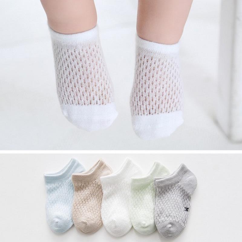 Buy 5 Pairs Summer Mesh Socks For Kids Baby Cute Cartoon Animal Girls ...