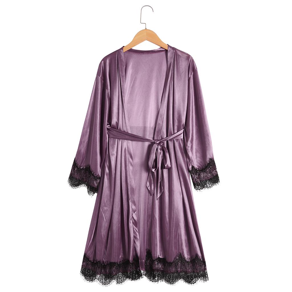 Buy Women Sexy Lace Lingerie Nightwear Underwear Sleepwear Dress 3PC ...