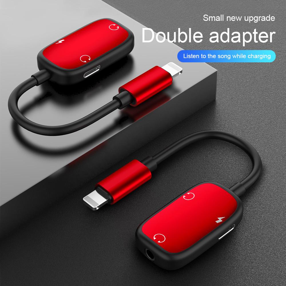 Buy 3 In 1 Audio Adapter Charging Earphone Cable For iPhone X 8 Pin 3.5 ...