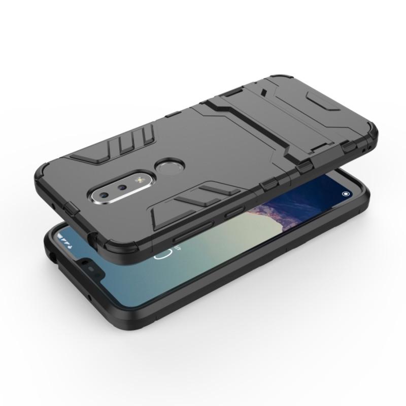 Buy Coque antichoc PC + TPU pour Nokia X6, avec support (Gris) at ...