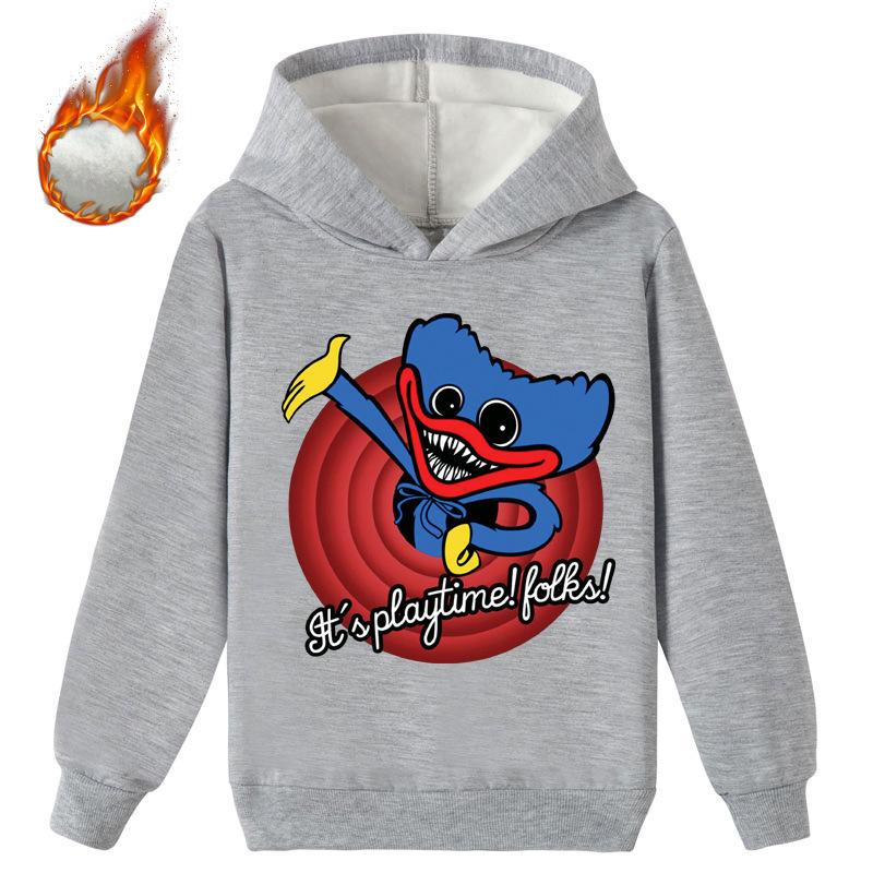 Buy 5 Colors Velvet fabric Kids 3D hoodie Huggy Wuggy pullover Poppy ...