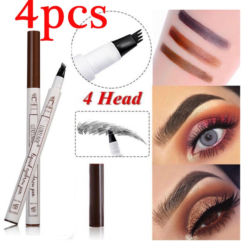 Buy New Fashion Super Natural Four-tip Eyebrow Maker Pen 24 Hours Long ...