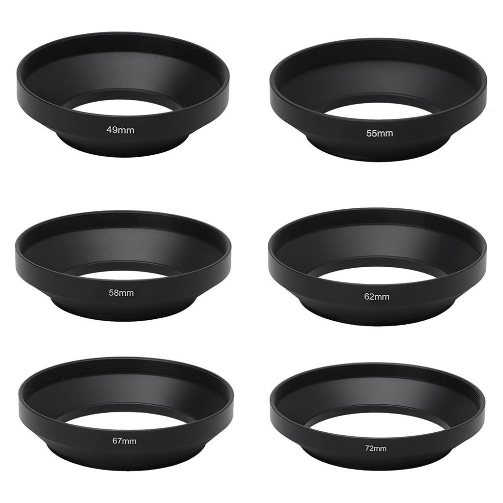 Cheap 39 40.5 43 46 49 52 55 58 62 72mm Camera Metal Lens Hood Wide ...