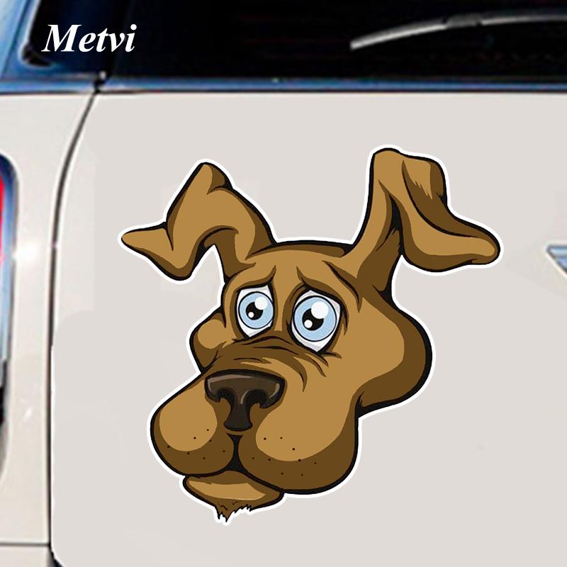 Buy Metvi Sticker Cute Animal On Cars PVC Stickers Dog For Auto Window ...