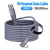 Buy 300/500cm VR Headset Data Cable 90 Degree Elbow Fast Charging USB 3 ...