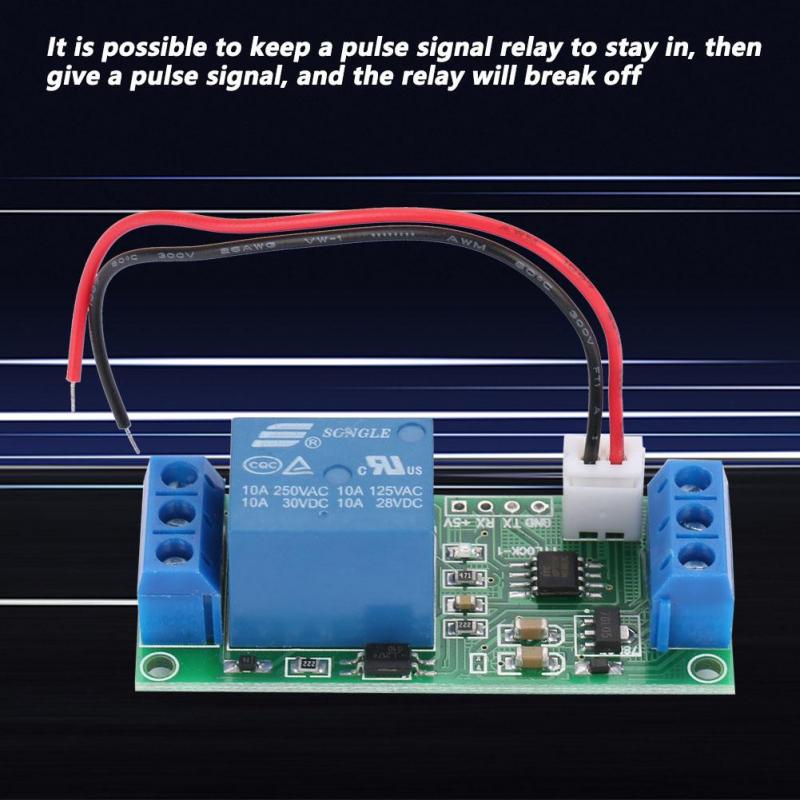 Buy 5/12 V/ 24V Self Lock Switch High Level Trigger Relay Module One ...