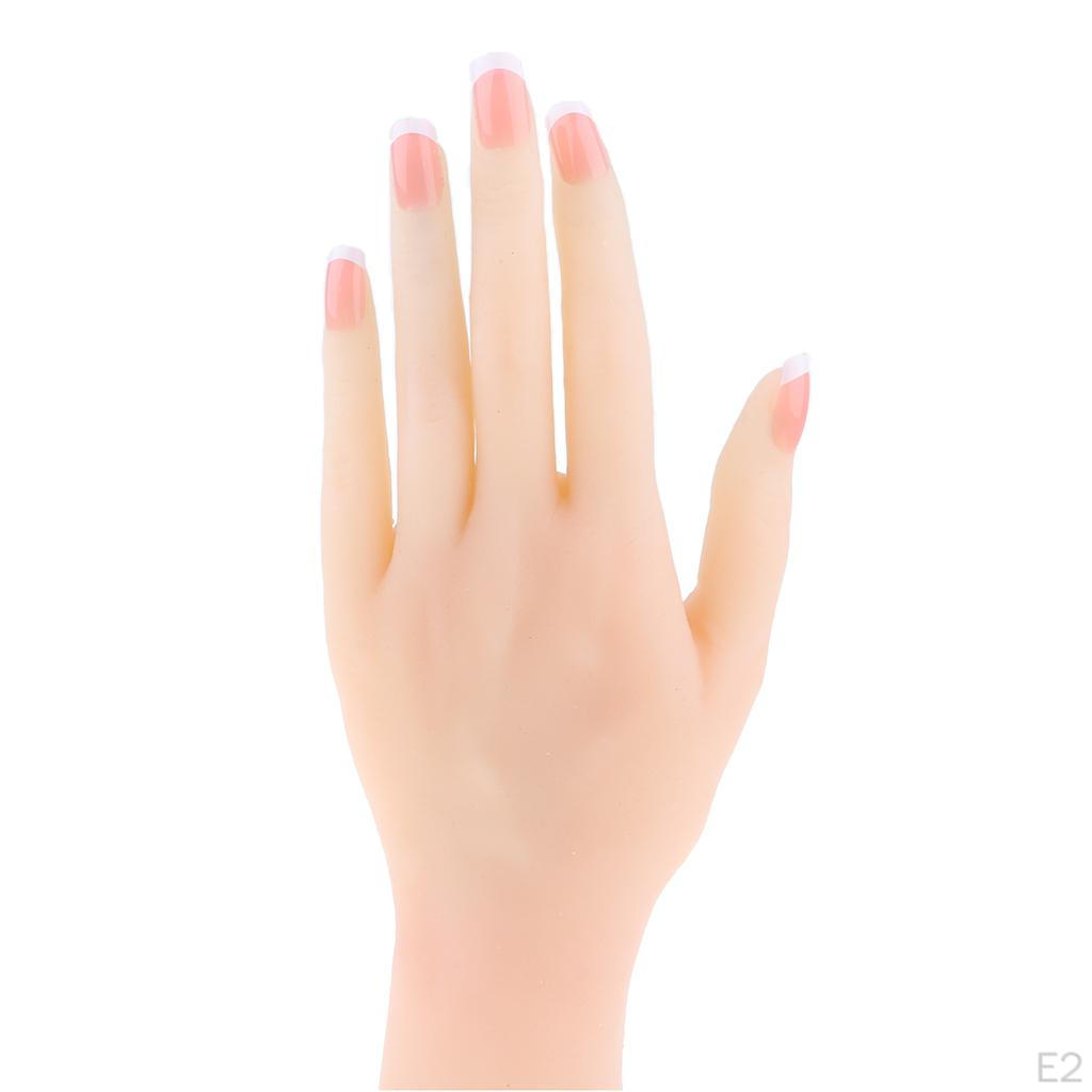 Buy 1:1 Silicon Gel Female Hand Model Nail Art Practice Jewelry Prop ...