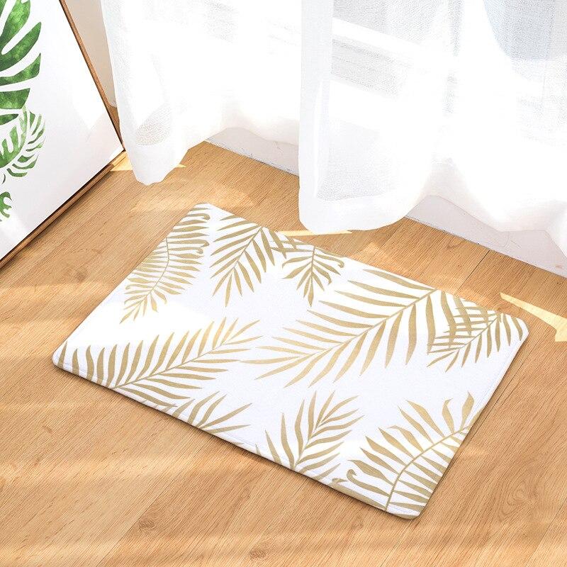 Buy Bath Mats Pad Tropical Rainforest Leaves Non Slip Bathroom Rug ...