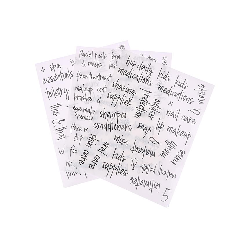 Buy 189Pcs Ins Simple Style Bathroom Bottles Label Stickers Cosmetic ...
