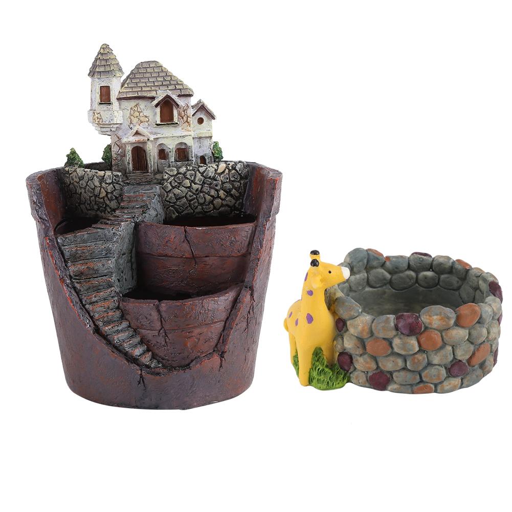 Satın alın Creative Resin Succulent Plant Pot Container Herb Flower ...