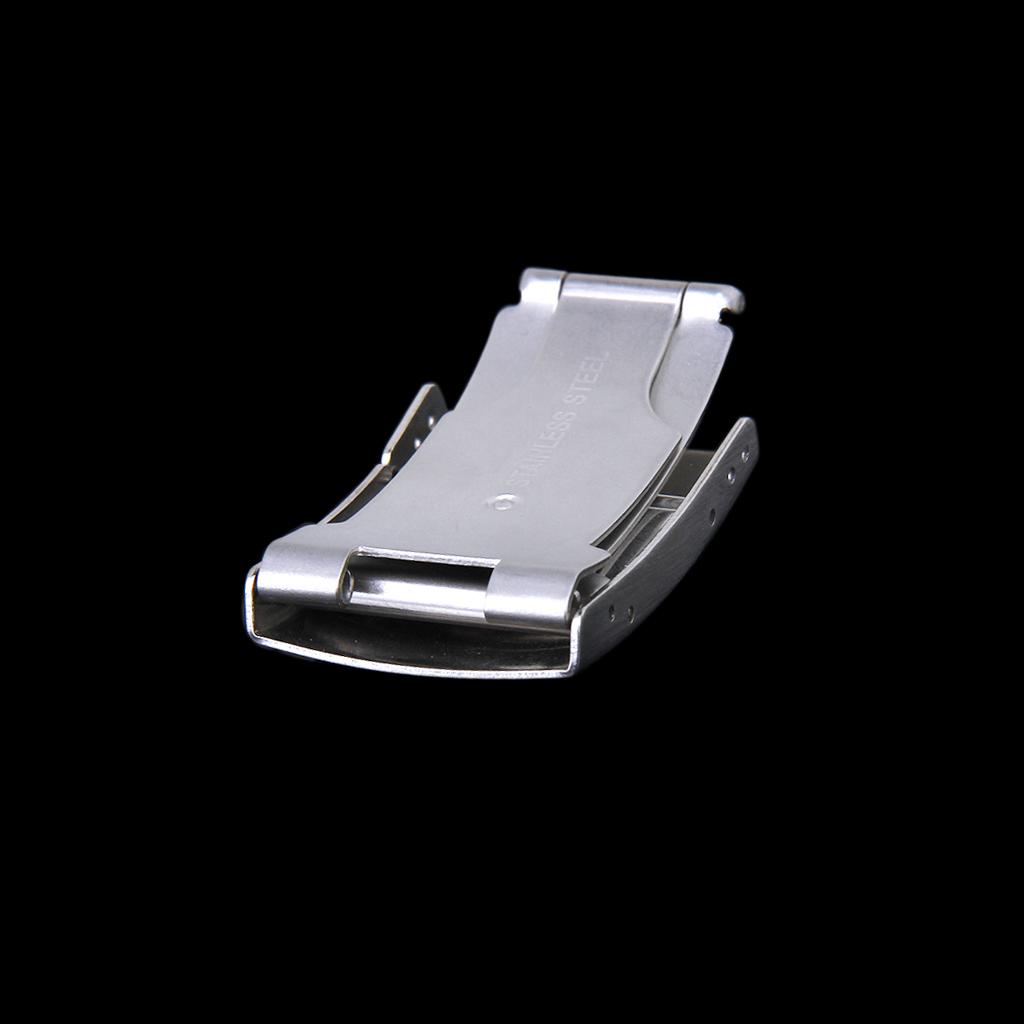 Buy Stainless Steel Fold Over Deployment Clasp Buckle Fit 22mm Watch ...