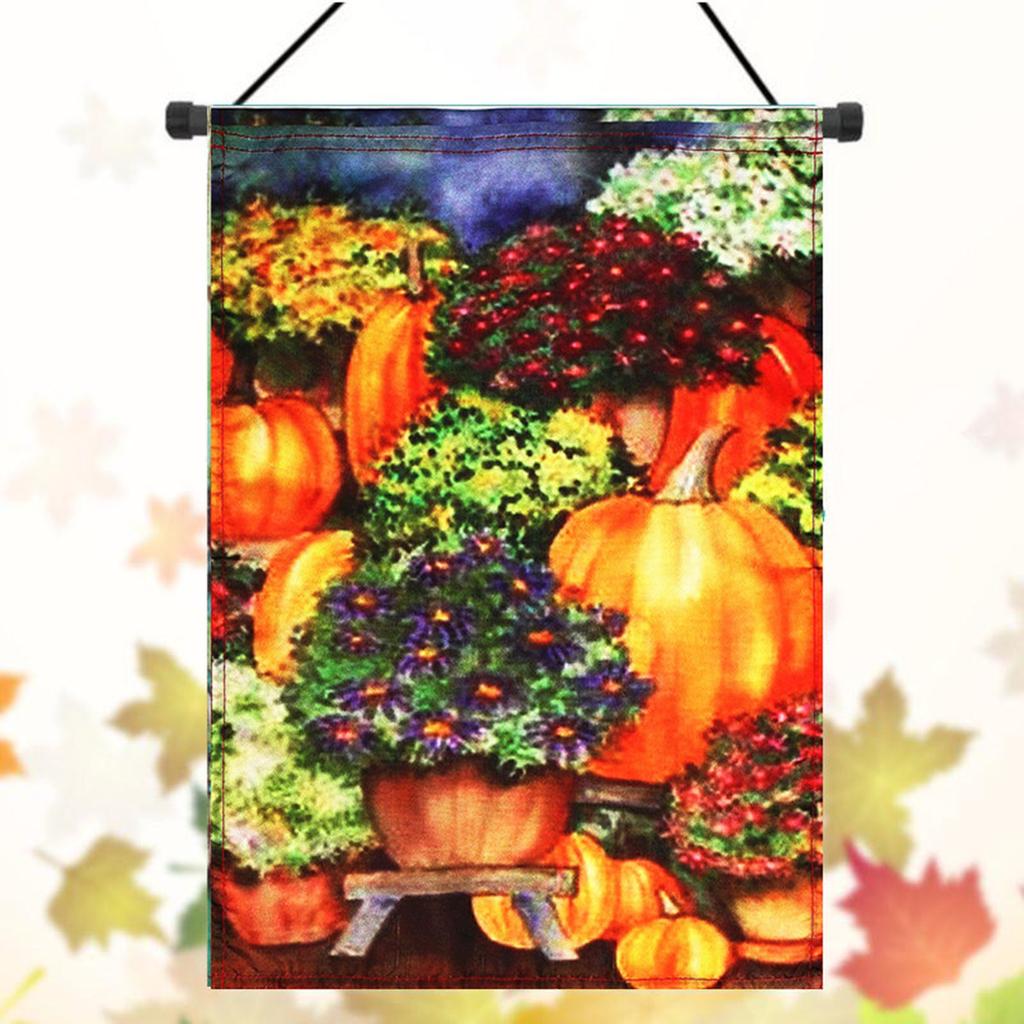 Buy Pumpkin & Mums Fall Garden Flag Seasonal Yard Banner 28'' X 40 ...