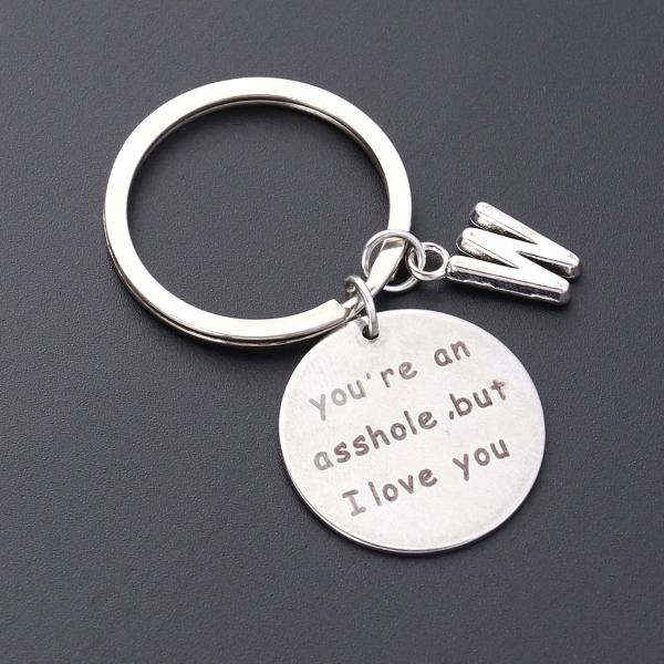 Buy Universal Letters Key Chain Metal Key Ring Alphabet Keychain Bag ...