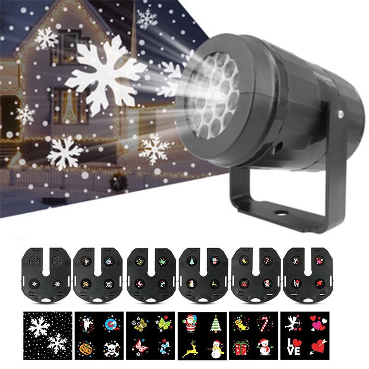 Buy Christmas LED Outdoor Rotating Snowflake Laser Light Projector Lamp ...