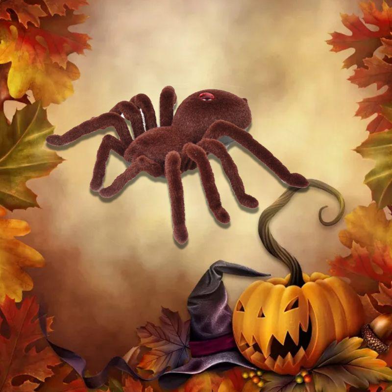 Halloween 2CH Uzaktan Kumanda Scary Creepy Yumuşak Peluş Örümcek ...