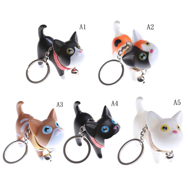 Buy Lovely Cat Kitten Keychain Phone Handbag Keyring Bell Toy Lover Key ...