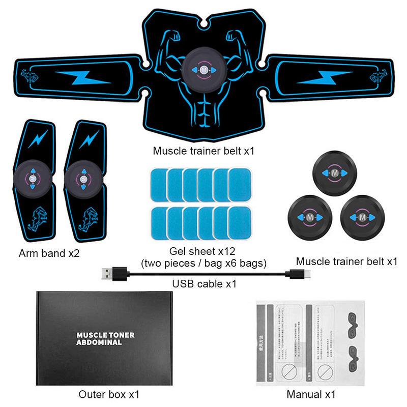 Buy ABS Stimulator Muscle Toner Abdominal Toning Belt Electric AB Belt ...