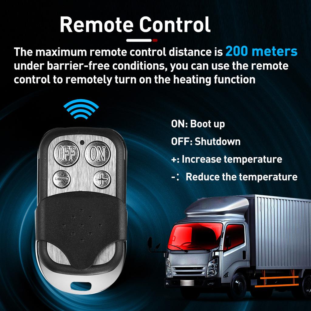 Buy 2/8KW 12V Diesel Air Heater LCD Thermostat Remote Control Silencer ...