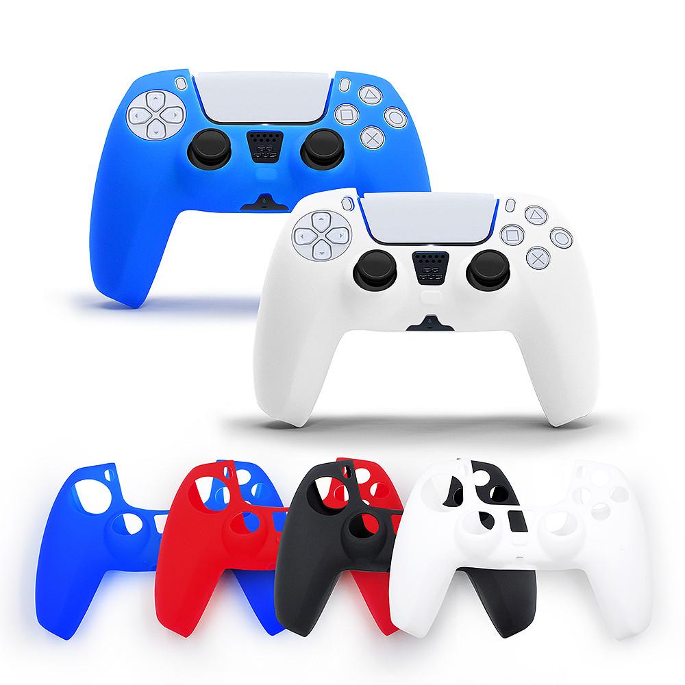 Buy Protective Case PS5 Handle Silicone Cover Gamepad Protective Cover ...