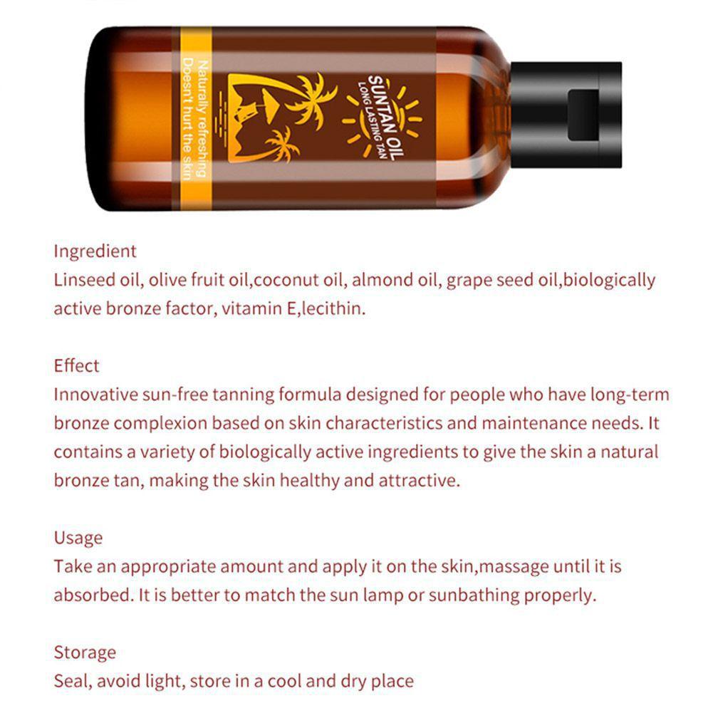35ml Face Sunbathing Tanning Lotion Oil Body Self-tanning Bronzer Foundation Cream Tanning Cream ...