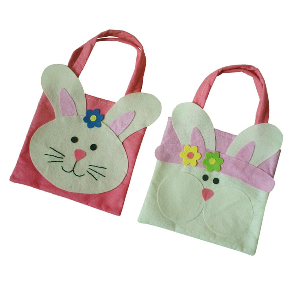 Buy Pack of 2 Lovely Easter Rabbit Bunny Handbag Fabric Tote Kids Gift ...