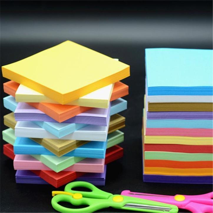 Hong 100pcs /Lot Thick Multicolor Origami Paper Cutting Paper Fold ...