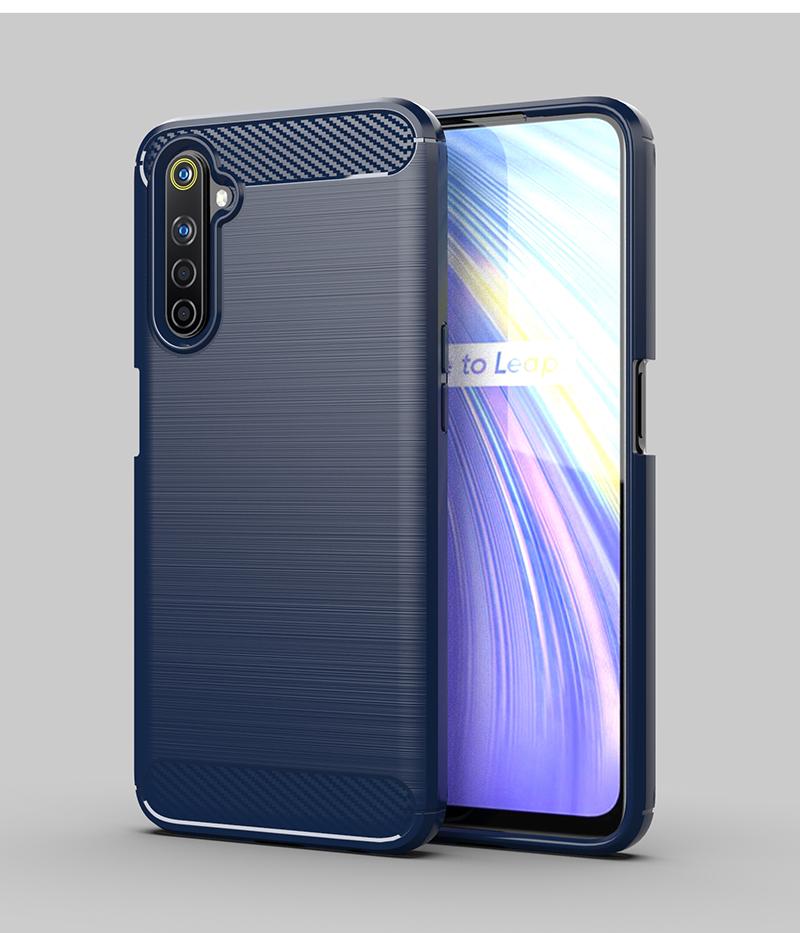Cheap Carbon Fiber OPPO Realme 6 Case Soft Back Cover Protective Realme ...