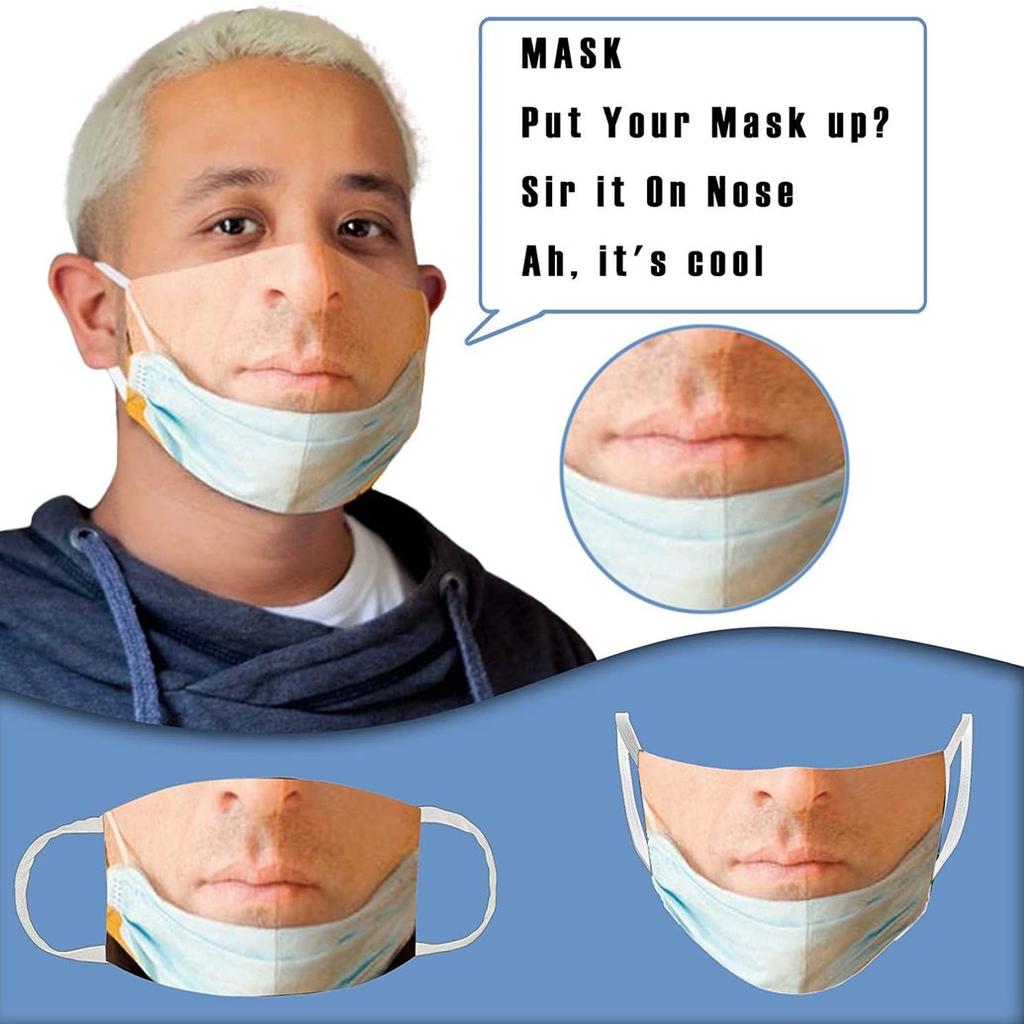 JBCM Face Cover Adult Prank Women Man PM2.5 Outdoor Washable Reuse Face ...