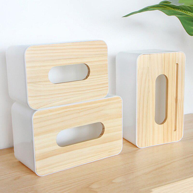Buy Tray Creative Multi-purpose Solid Wood Tissue Box Storage Box Home ...