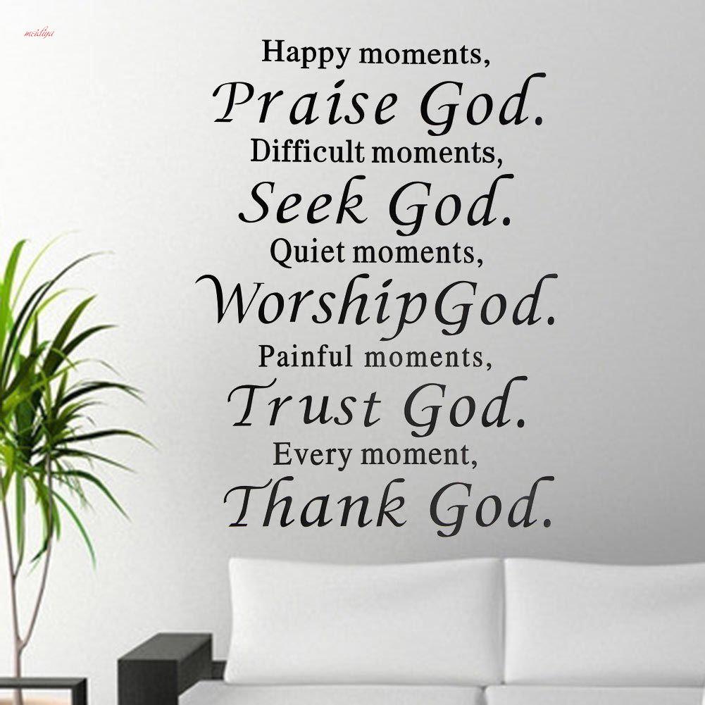 MDY Praise God Thank God Wall Sticker Decal Living Room Home Decoration ...