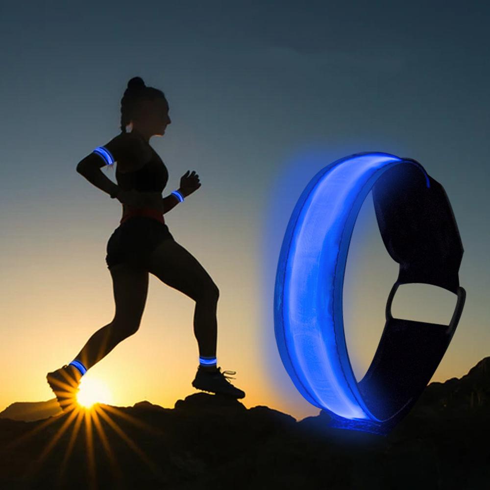 LED Armband Strap Light Up Safety Belt For Night Running Cycling Arm ...