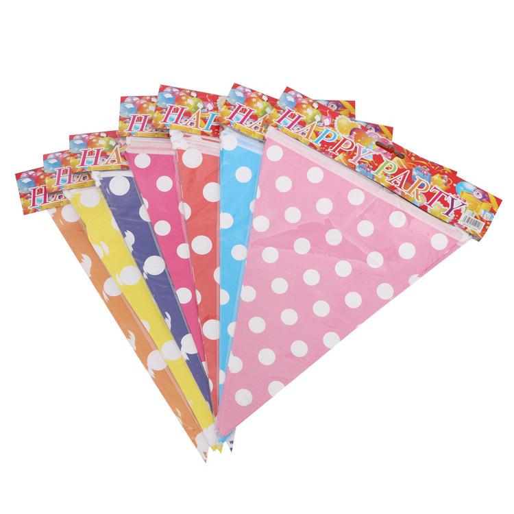 Small polka dot paper pennant Baby birthday background decoration ...