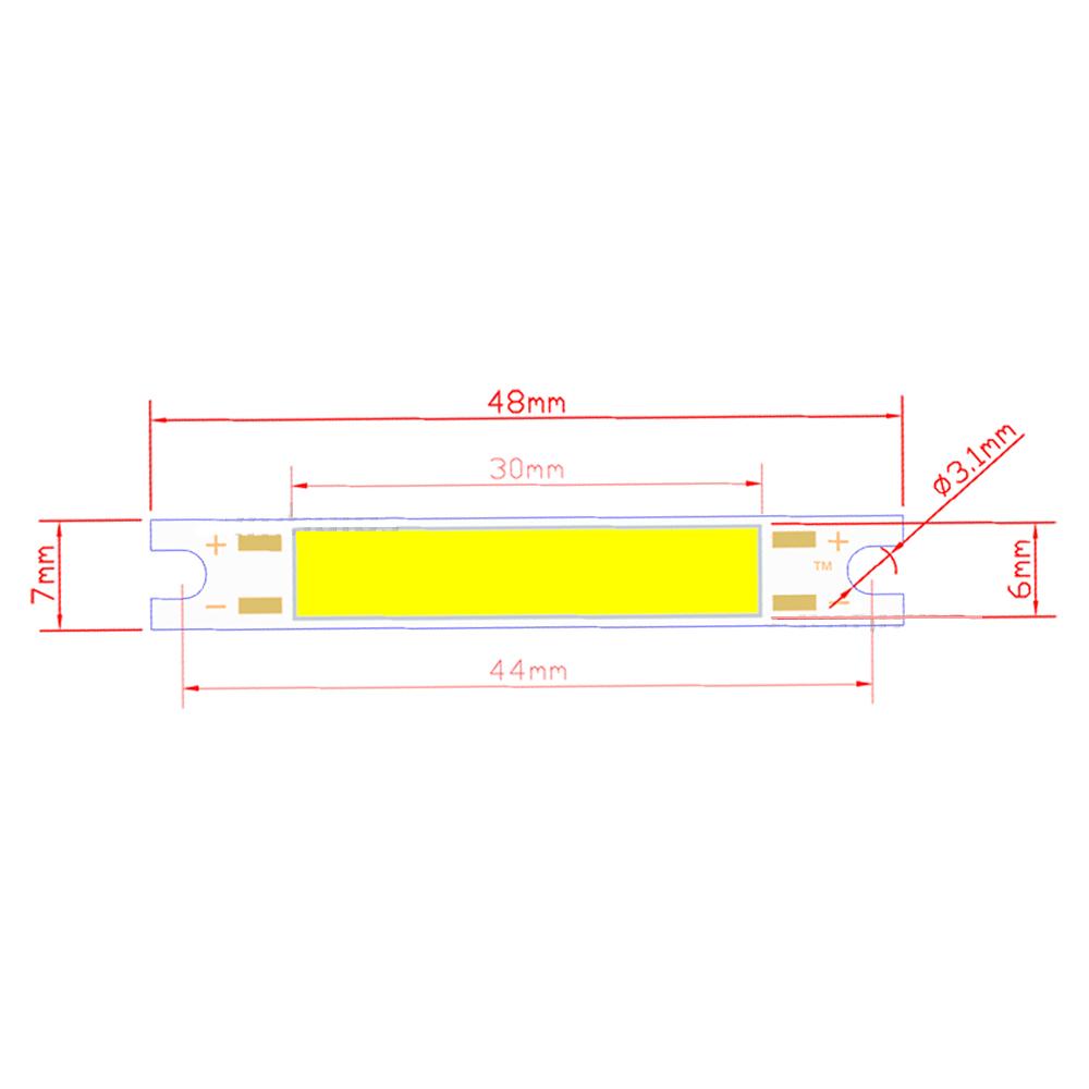 Cheap 2Pcs 48x7mm 3W DC 9V LED Chip On Board Bar Light Source Lamp for ...