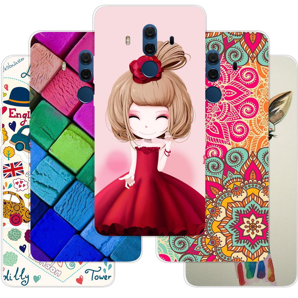 Buy Color Cartoon Design Color Case For Huawei Mate 10 Pro Painted ...
