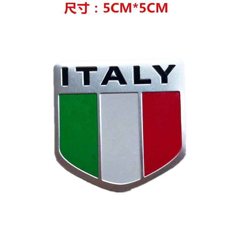 Buy 4pcs It FLAG Emblem Car Stickers Aluminum Italy National Flag Badge ...