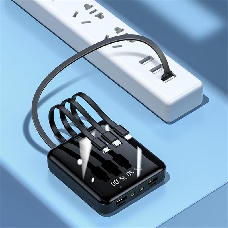 Buy 20000mAh Mini External Battery Power Bank Mirror Screen Digital ...