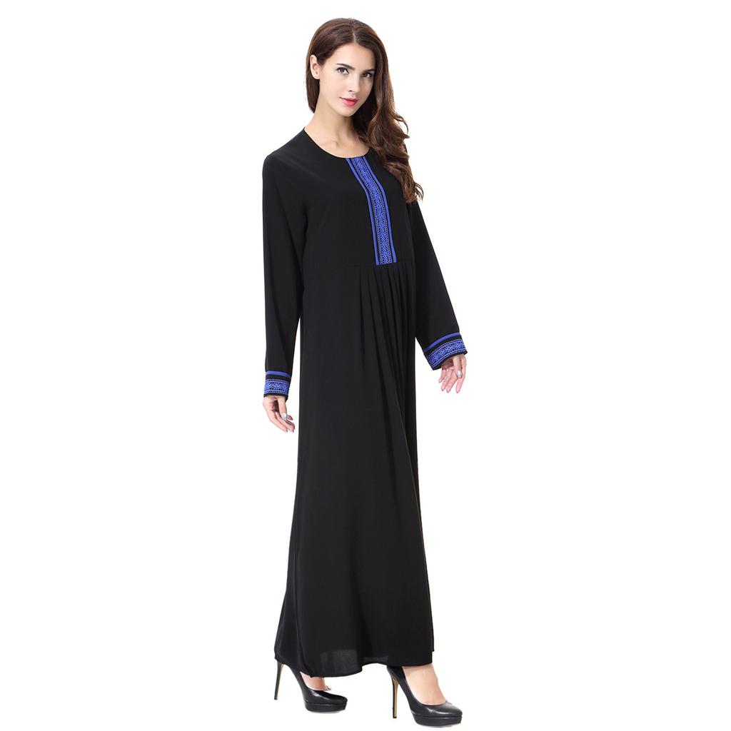 Buy Middle Eastern Muslim Women's Long Robe Solid Color Loose Casual ...