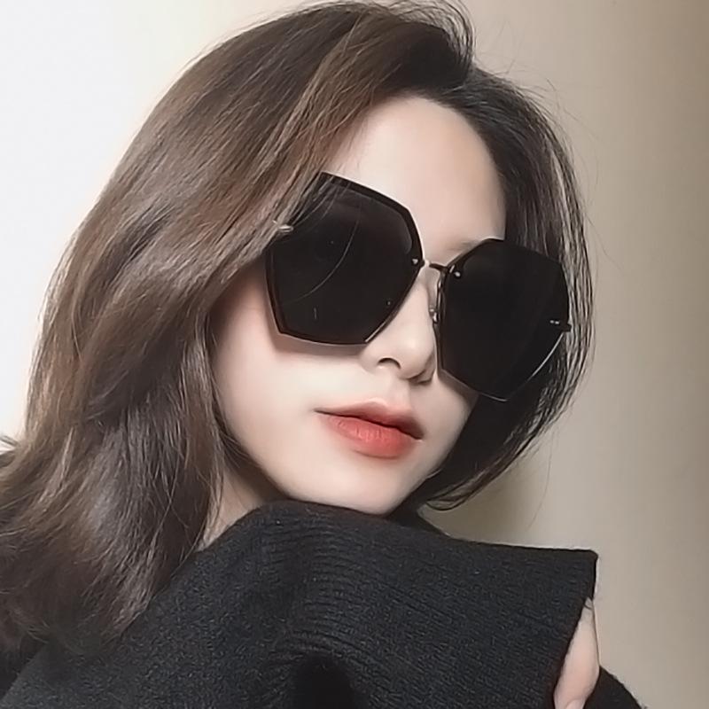 Buy Women Luxury Retro Polygon Anti-Reflective Lens Hexagon Metal Big ...