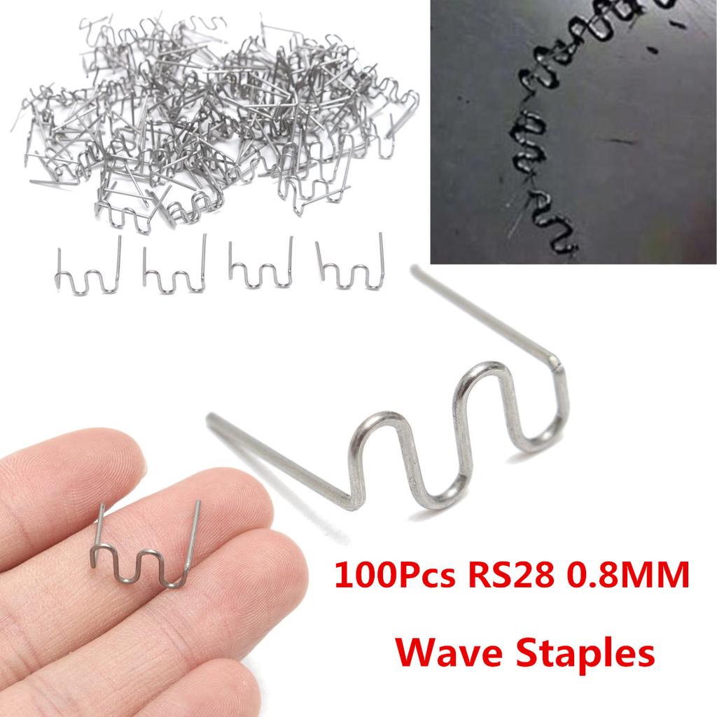 Buy 100Pcs RS28 0.8MM Wave Staples Welding Wire For Plastic Stapler ...