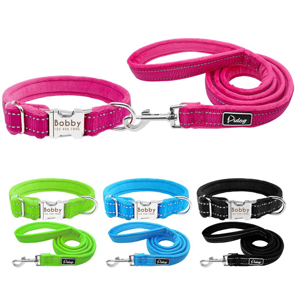 Satın alın Nylon Dog Collar Leash Set Personalized Name Id Tag ...