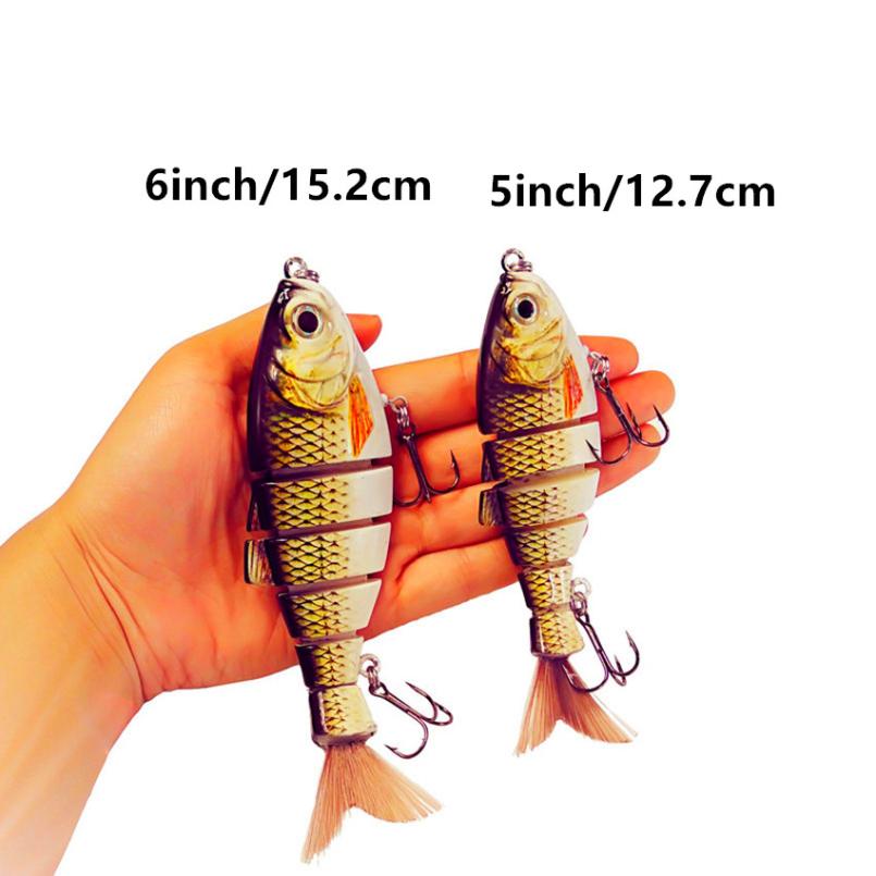 Buy 6 Section 5inch/12.7cm 6inch/15.2cm Lures Fishing Lure Crank Bait ...