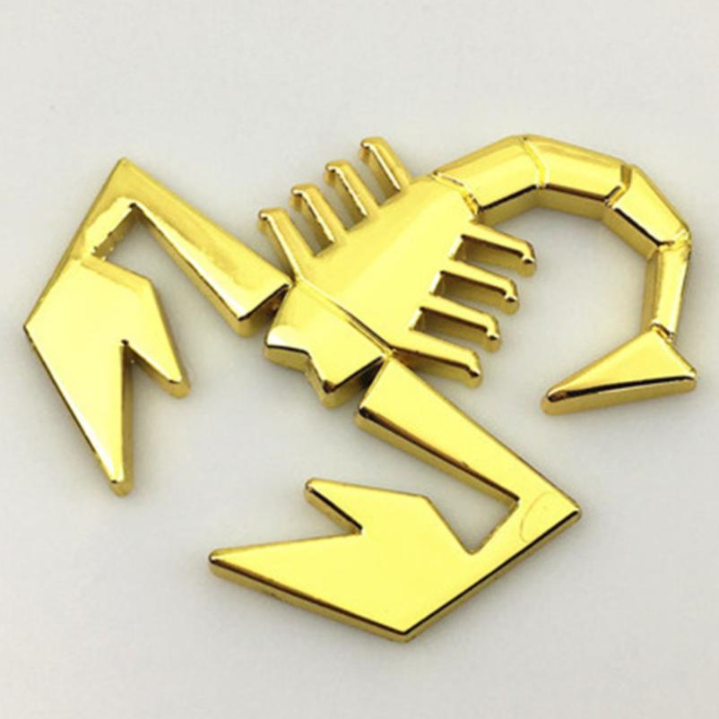 Buy 3D Scorpio Shield Shape Badge Sticker Car Emblem for FIAT Tailgate ...