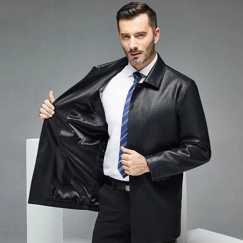 Cheap Men's Leather Clothing High Quality Sheepskin Leather Jacket ...